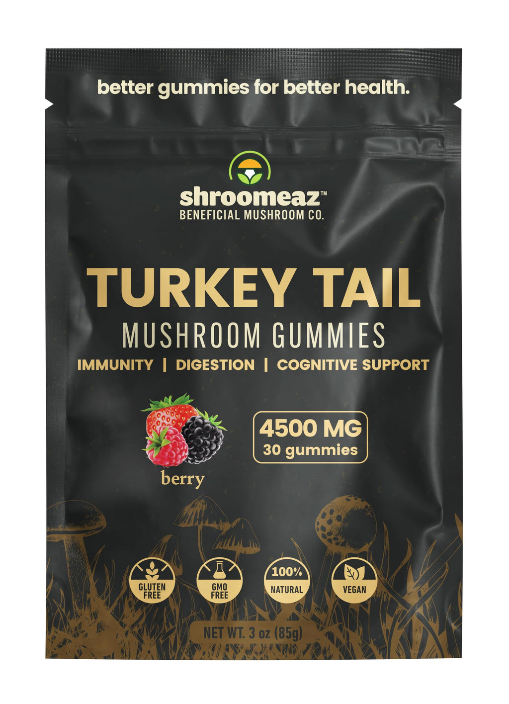 Shroomeaz Turkey Tail mushroom gummies