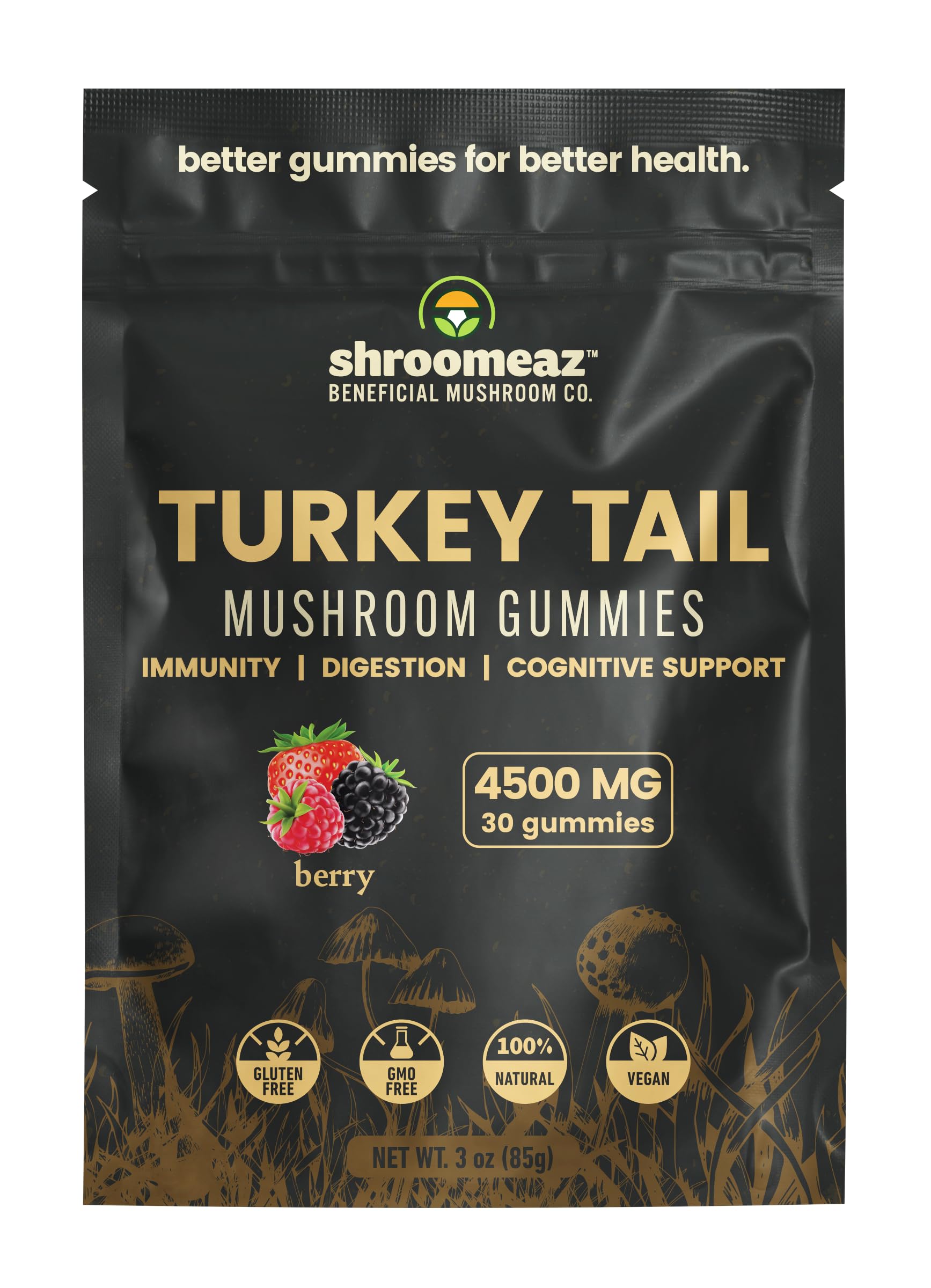 Shroomeaz Turkey Tail mushroom gummies