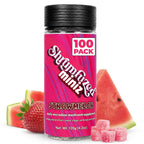 Shrumfuzed Miniz mushroom gummies strawmelon flavour