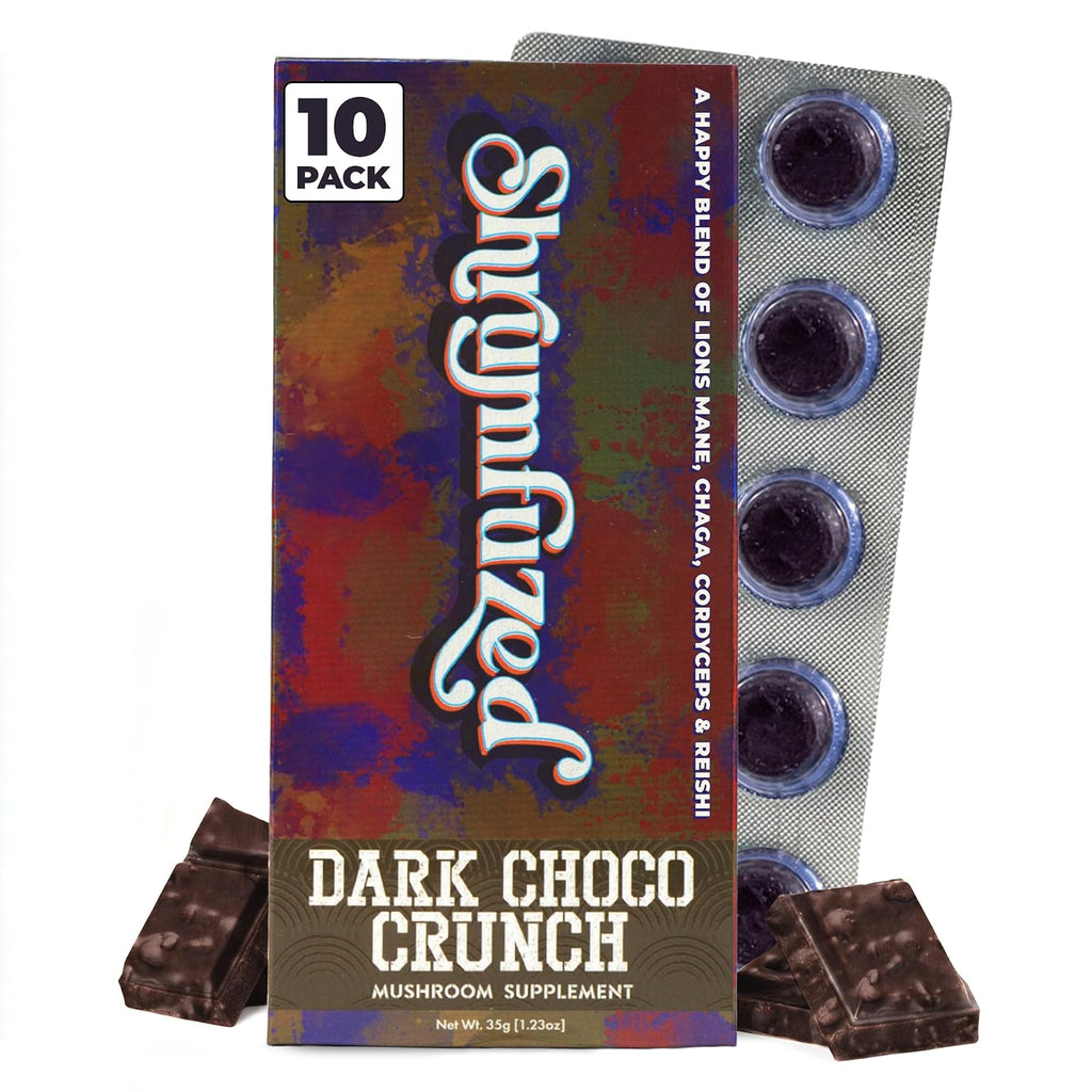 Shrumfuzed mushroom chocolate dark crunch