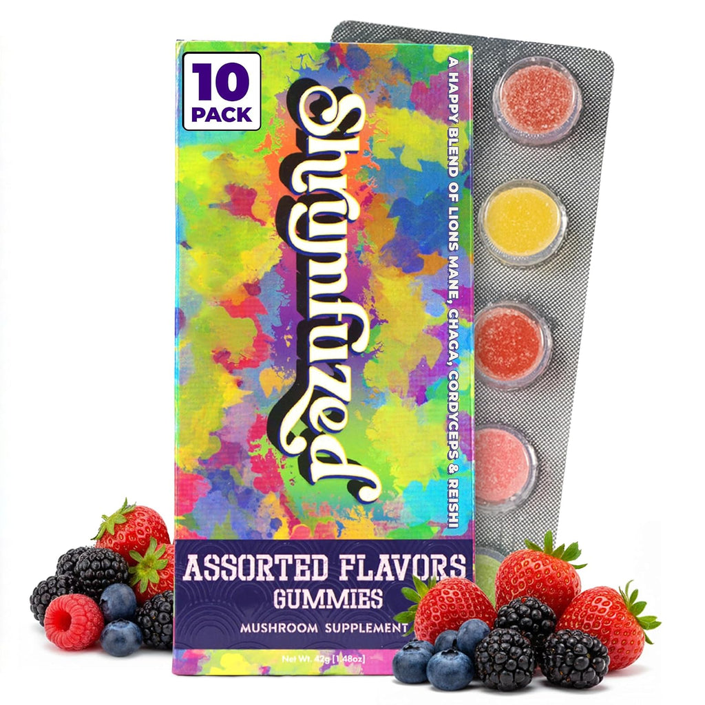 Shrumfuzed mushroom gummies assorted flavours