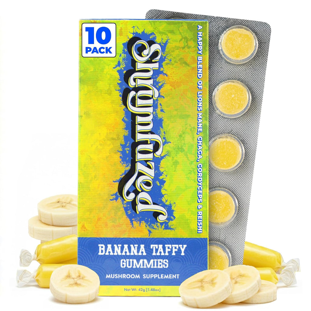 Shrumfuzed mushroom gummies banana taffy