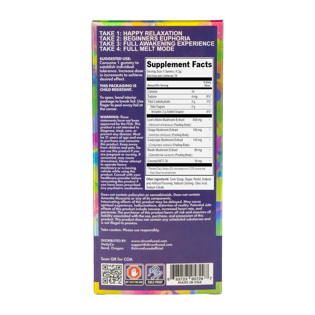 Shrumfuzed mushroom gummies for daily health
