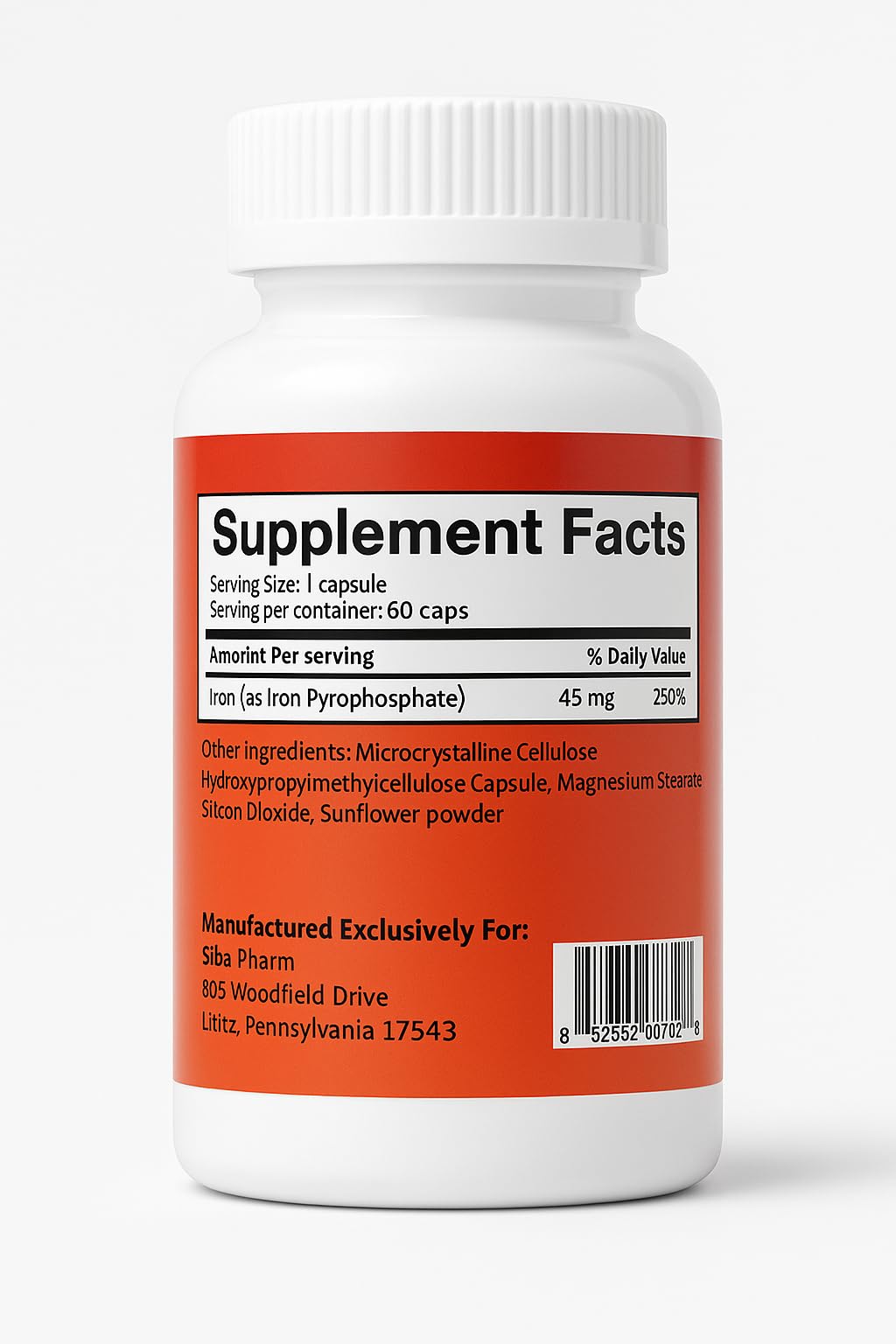 Siba Pharm iron for healthy blood