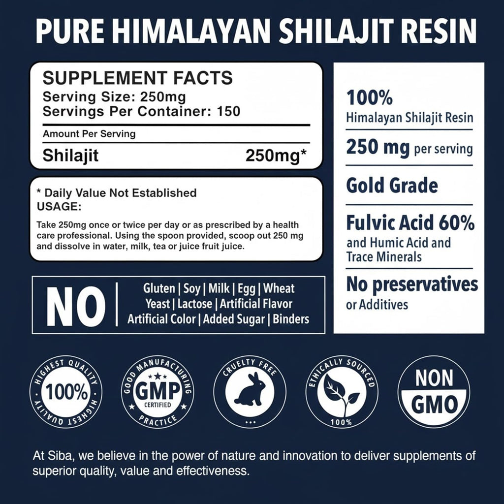 Siba Shilajit resin for daily use