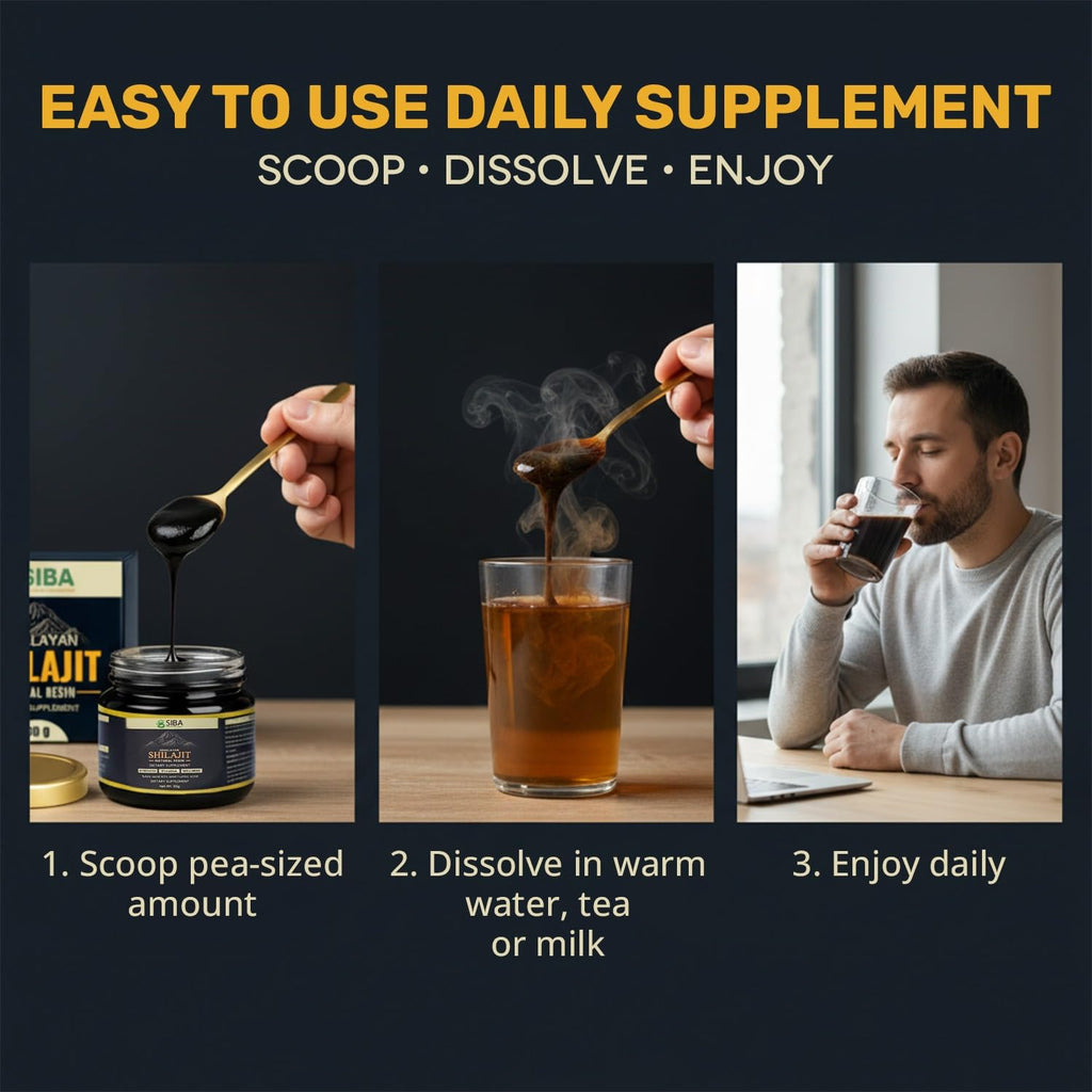 Siba Shilajit resin for vitality