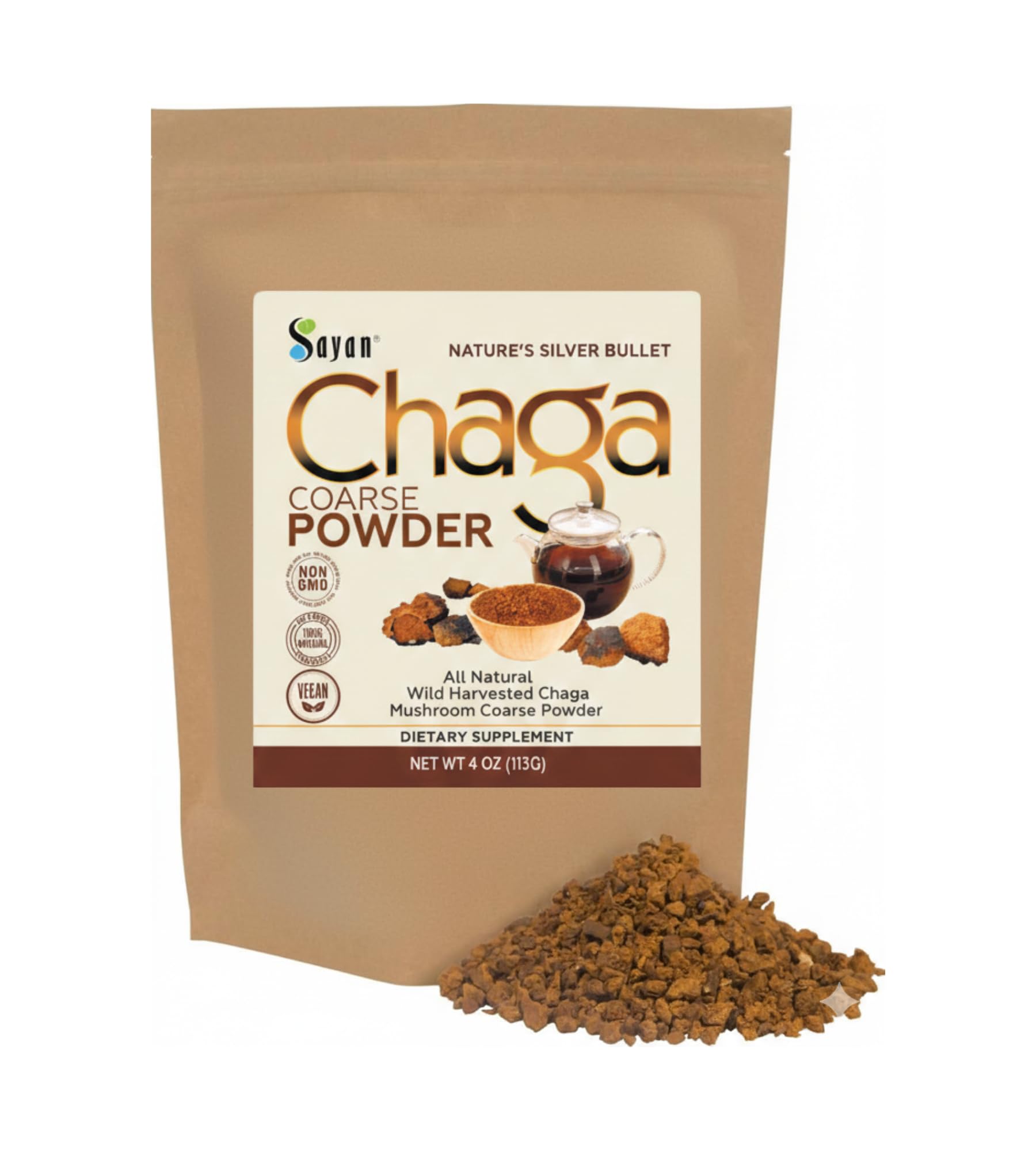 Siberian chaga powder for immune support