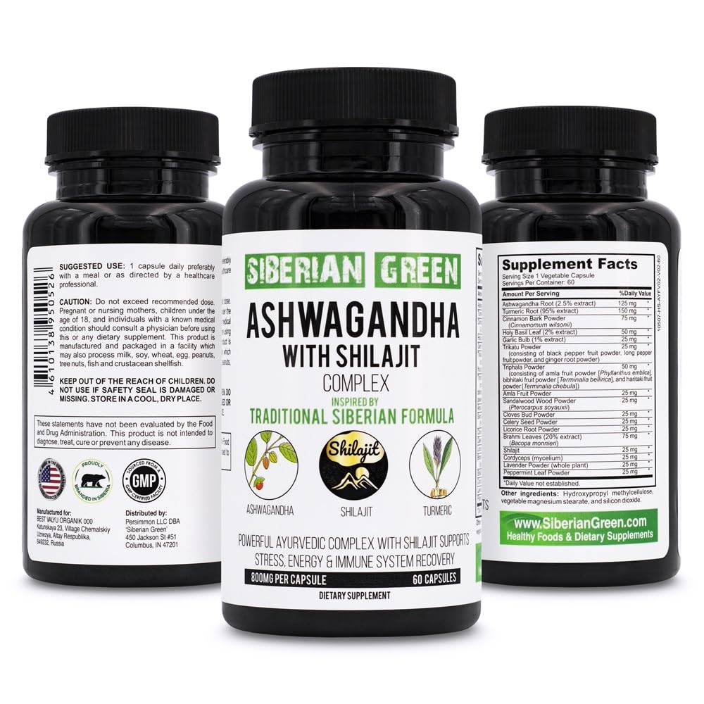 Siberian Green ashwagandha capsules benefits