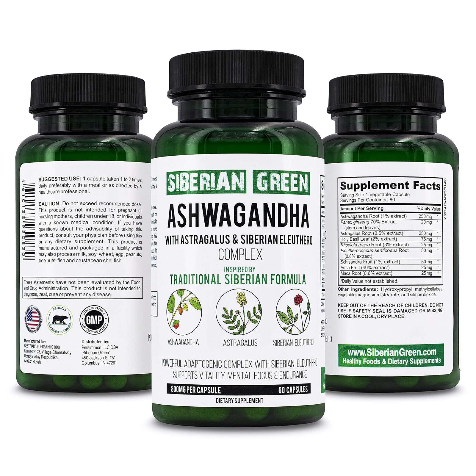 Siberian Green Ashwagandha root benefits