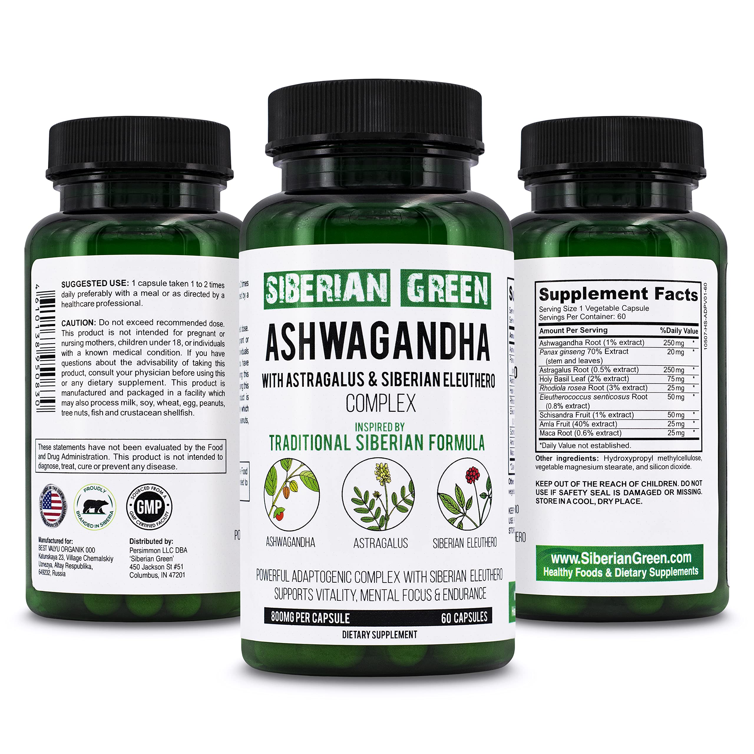 Siberian Green ginseng herbal support