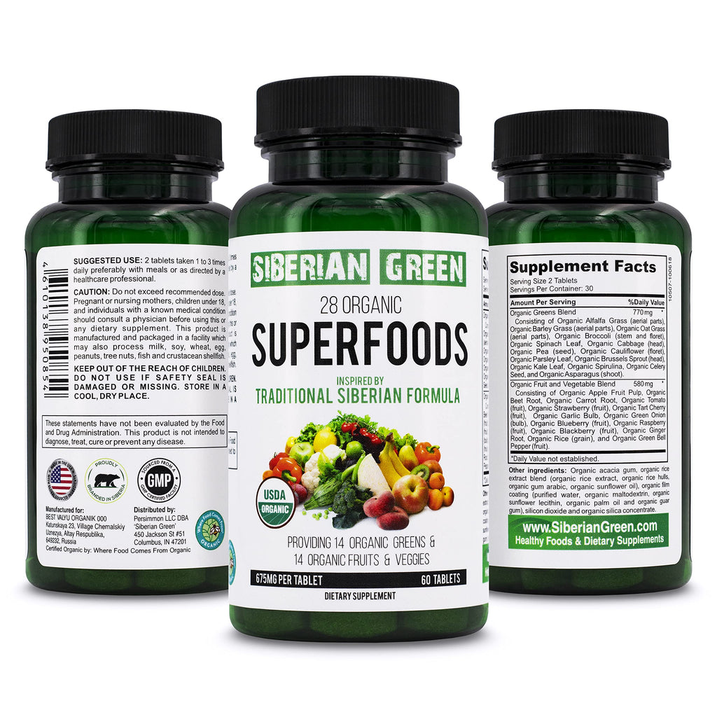 Siberian Green organic superfoods tablets