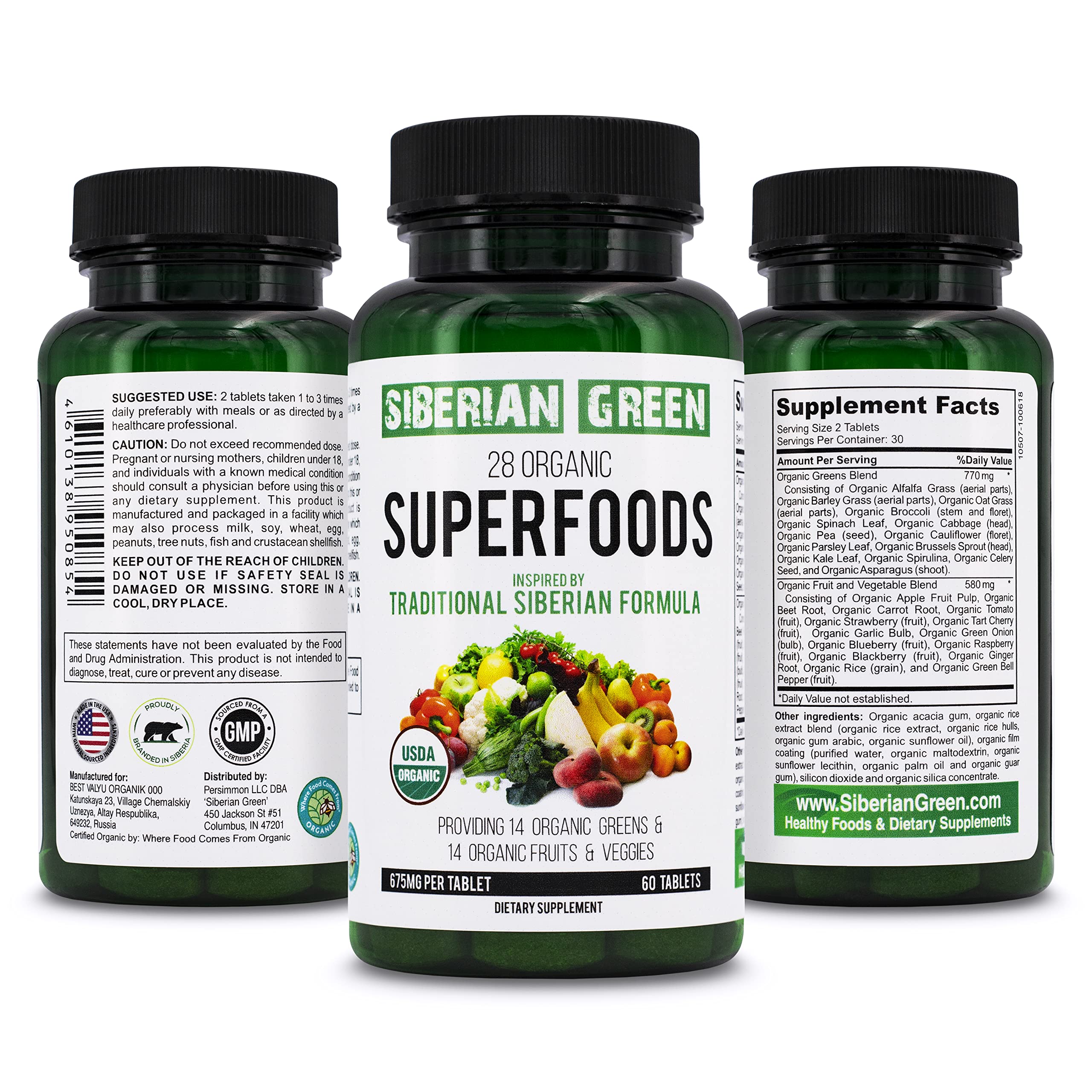 Siberian Green organic superfoods tablets