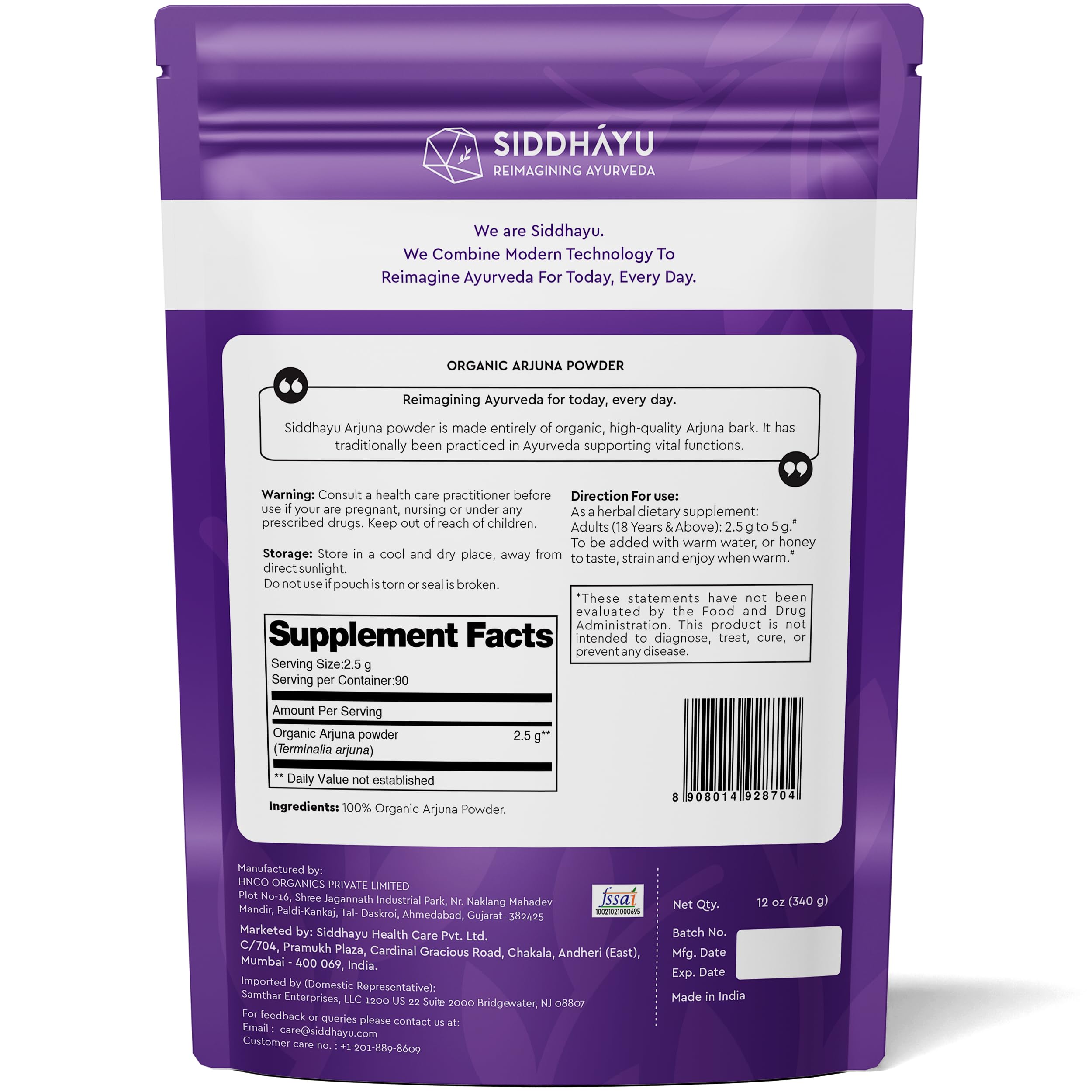Siddhayu organic arjuna for holistic healing