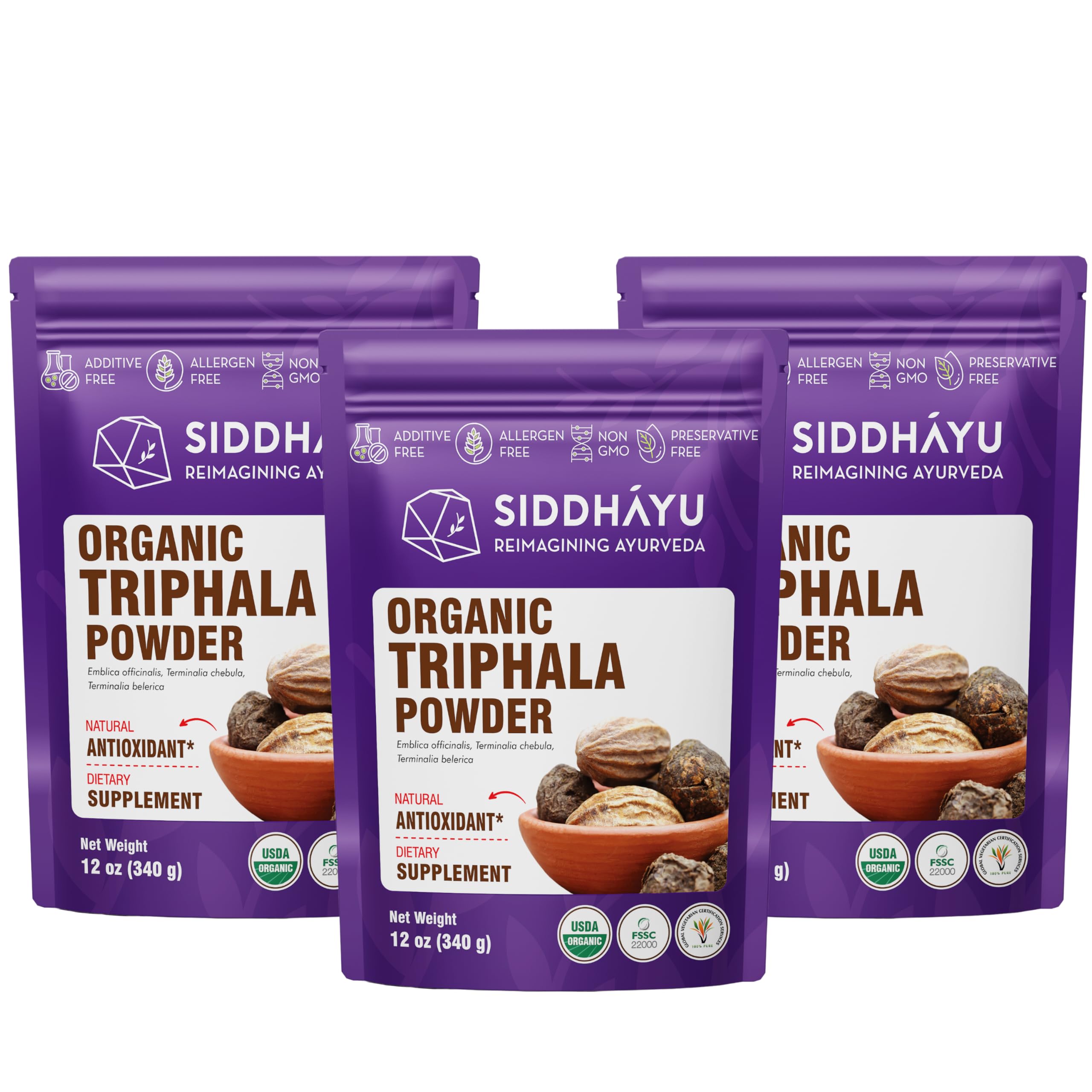 Siddhayu triphala powder for digestion