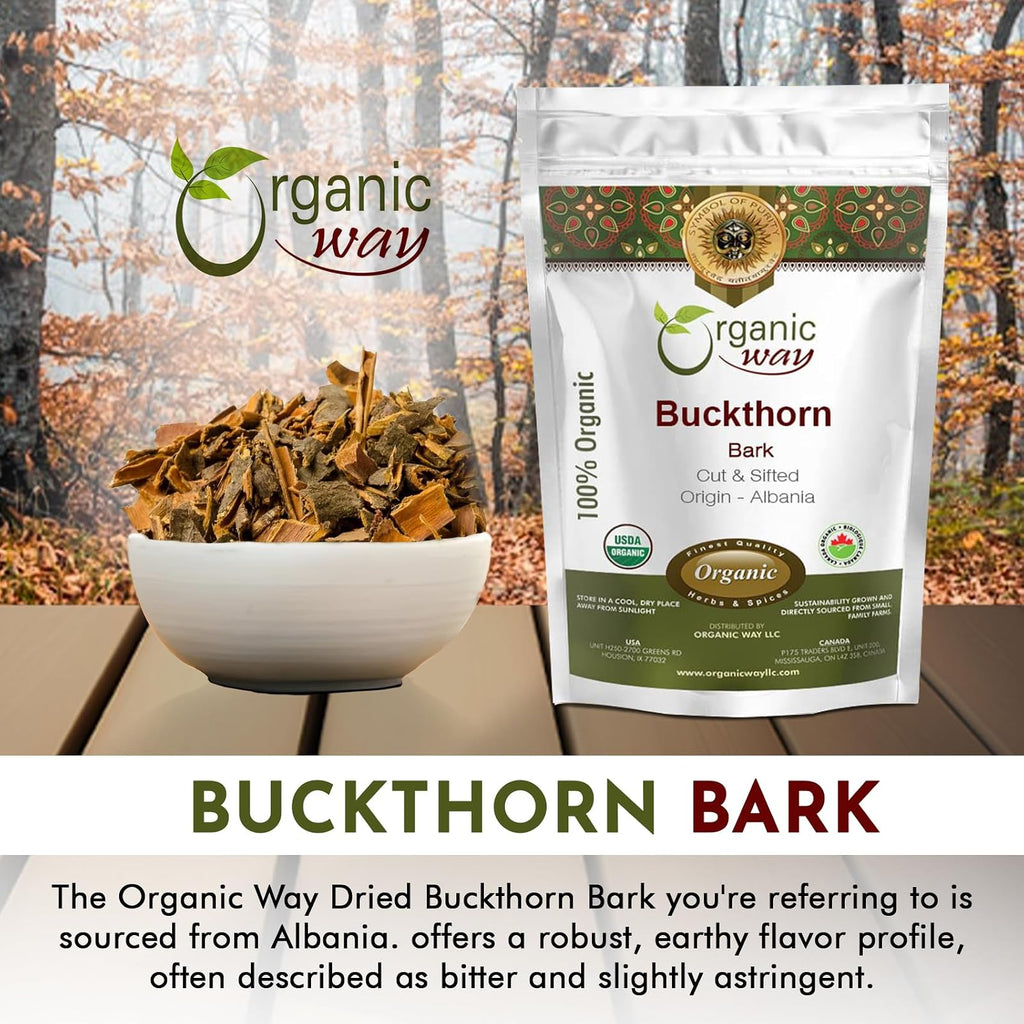 sifted buckthorn bark for detox