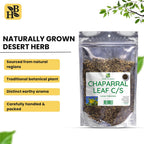 sifted chaparral leaf for tea