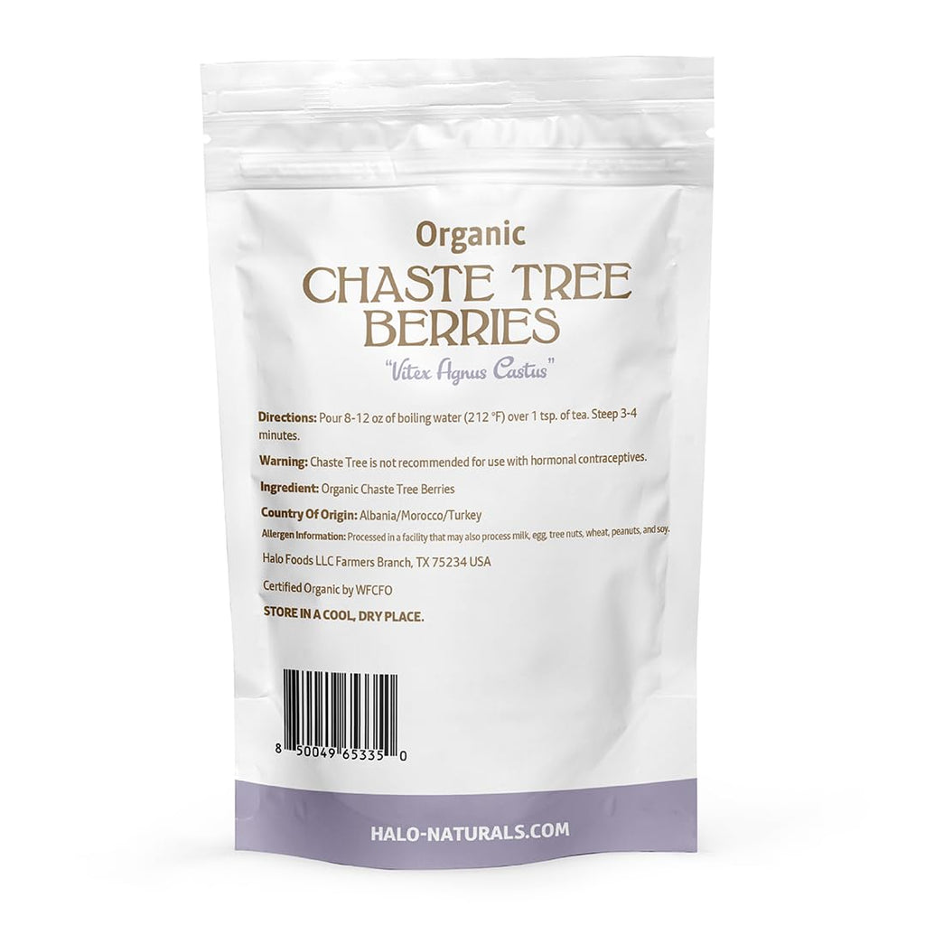 sifted chaste tree berries for herbal infusions