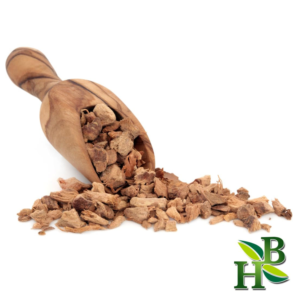 Sifted galangal root for brewing