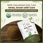 sifted holy tulsi basil leaves