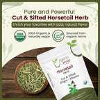 sifted horsetail herb for detox