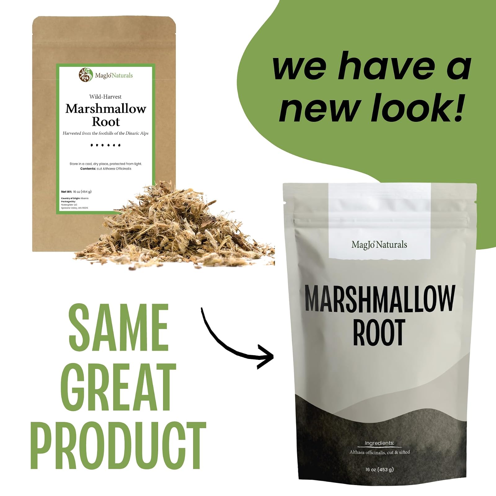 sifted marshmallow root for herbal infusions