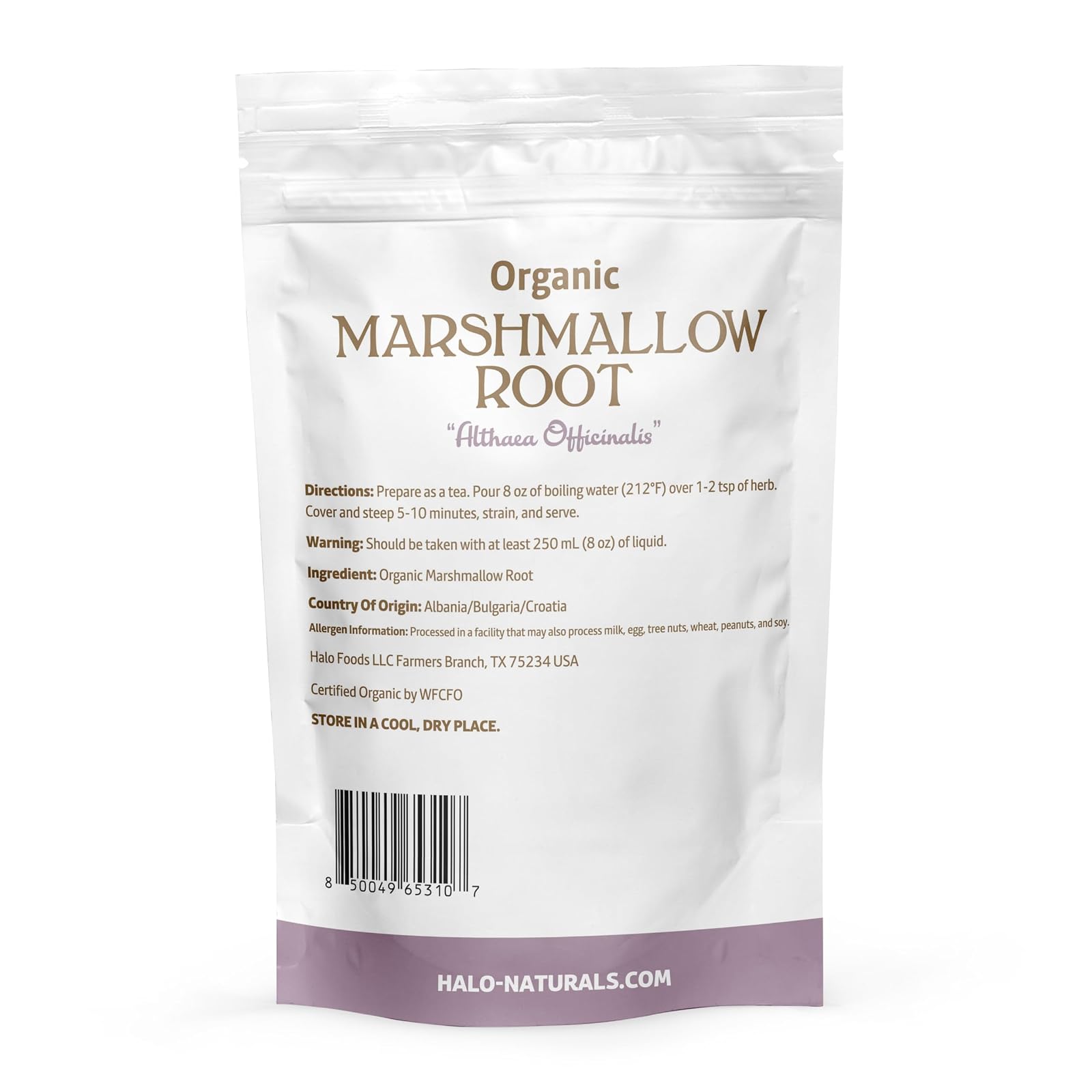 sifted marshmallow root for herbal infusions