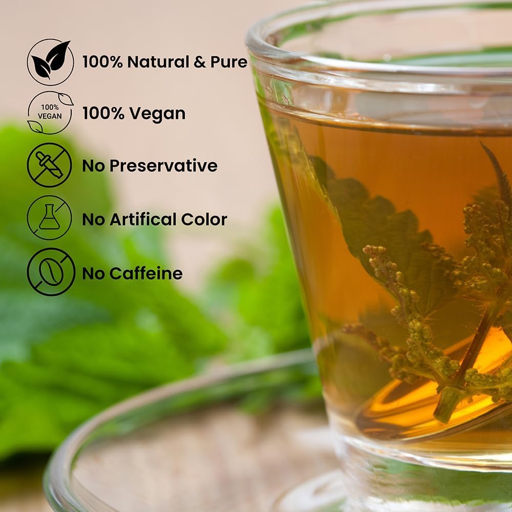 Sifted nettle leaf tea for infusion