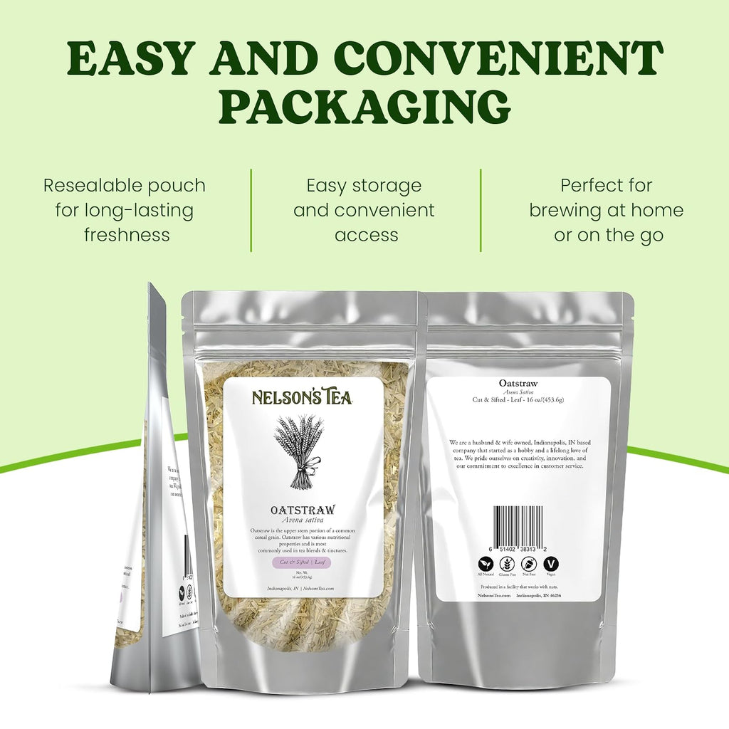 sifted oatstraw for easy brewing