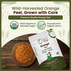 sifted orange peel for herbal infusions