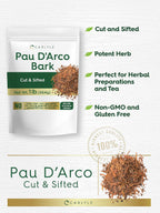 sifted Pau D'Arco bark for tea