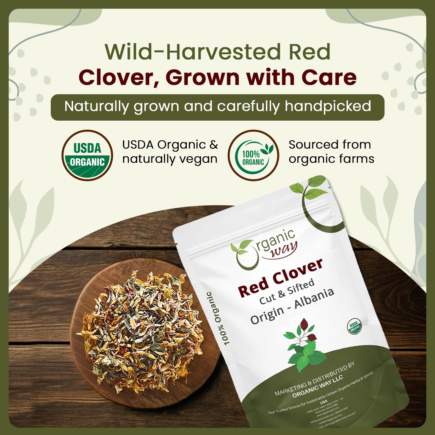 Sifted red clover flower benefits