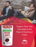 sifted rose hips for brewing
