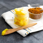 sifted turmeric root for detox tea