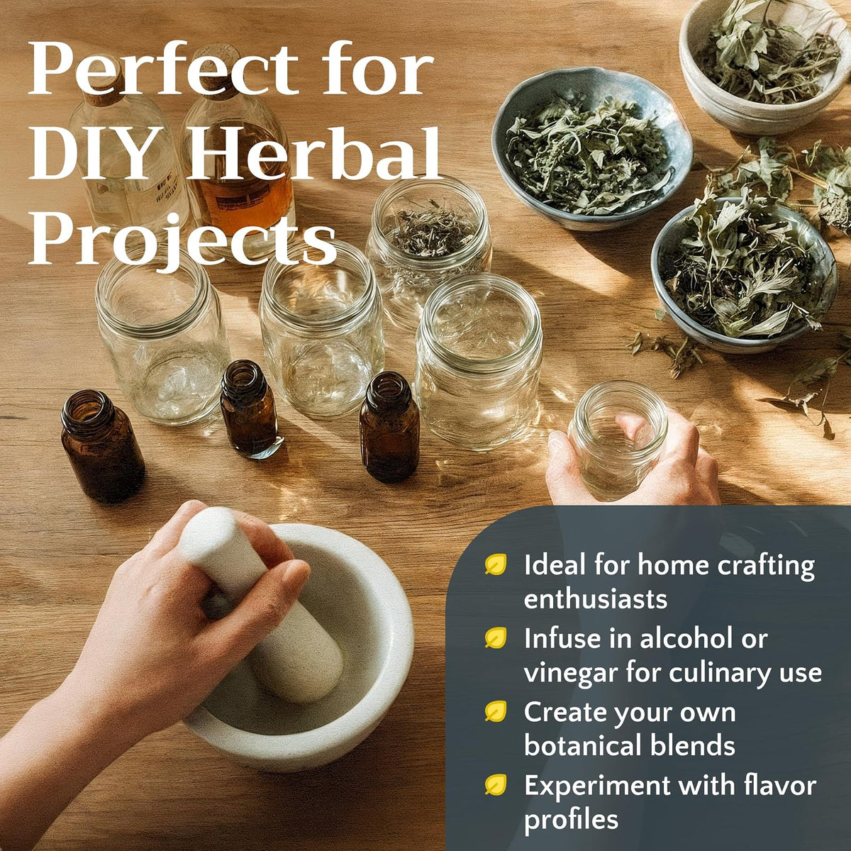 Sifted wormwood for easy brewing