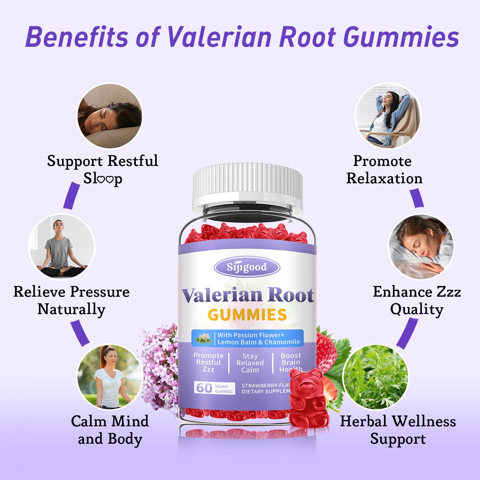 Sijigood valerian root chewable supplements