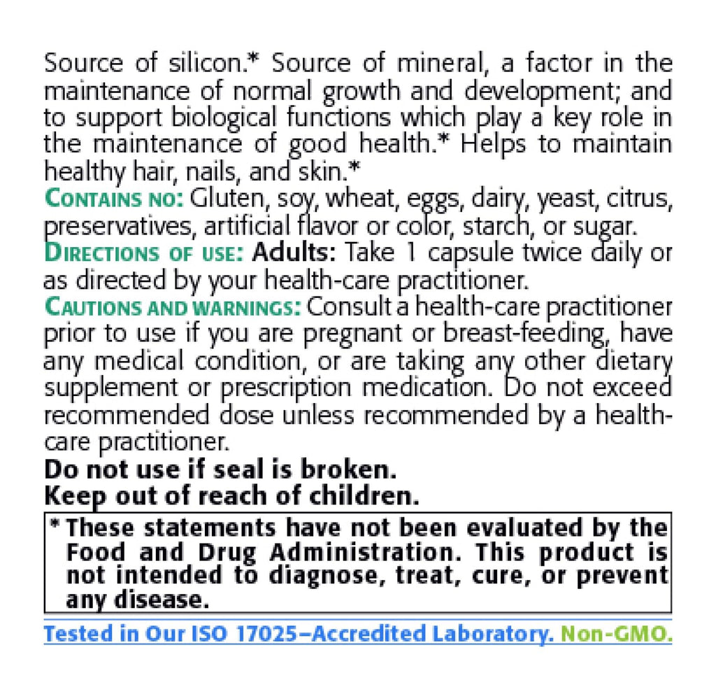 Silica for overall beauty wellness