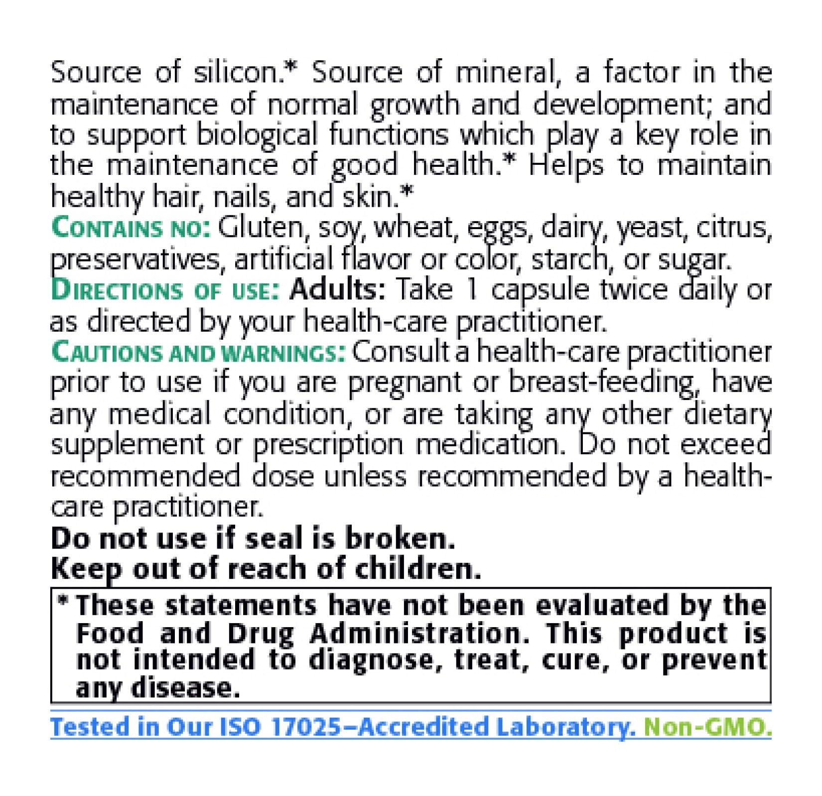 Silica for overall beauty wellness