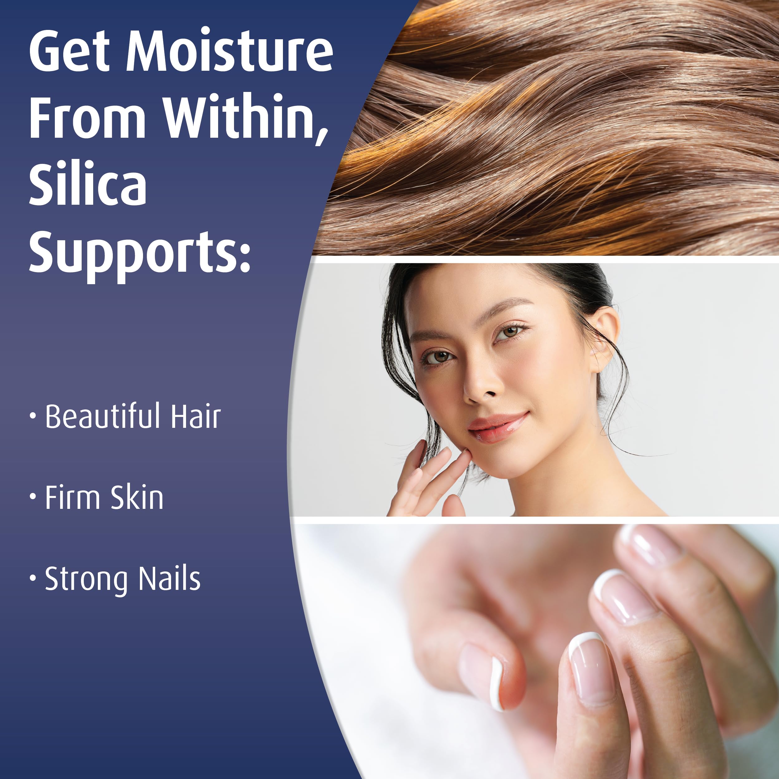 Silica gel for stronger nails