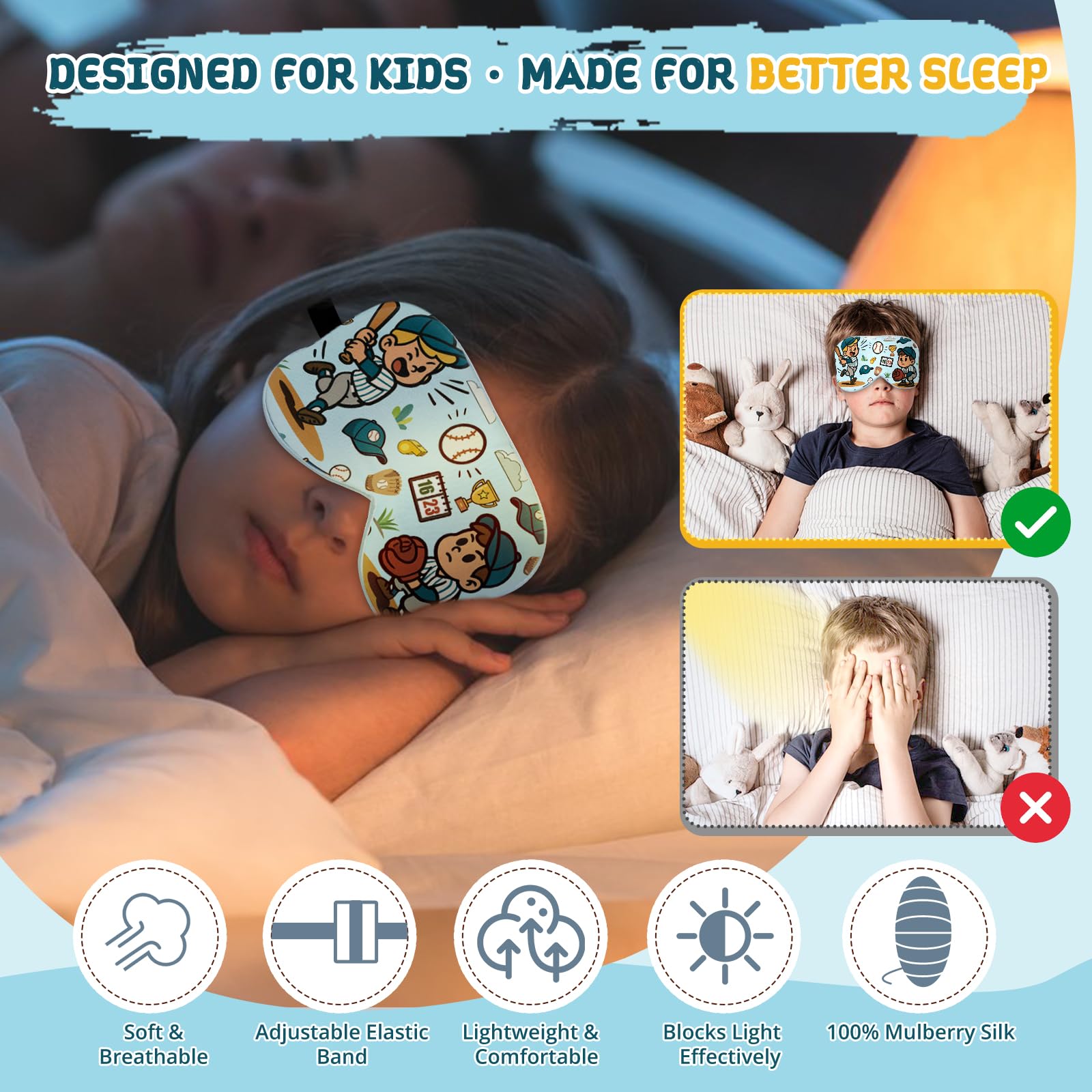 silk eye mask promotes better sleep