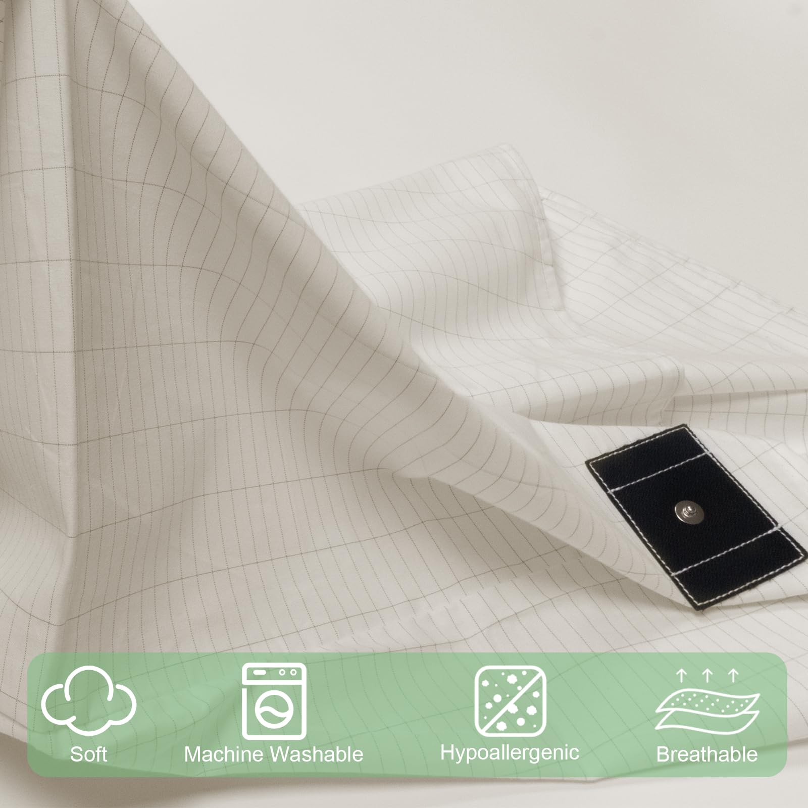 Silver grounding pillowcase for restful nights