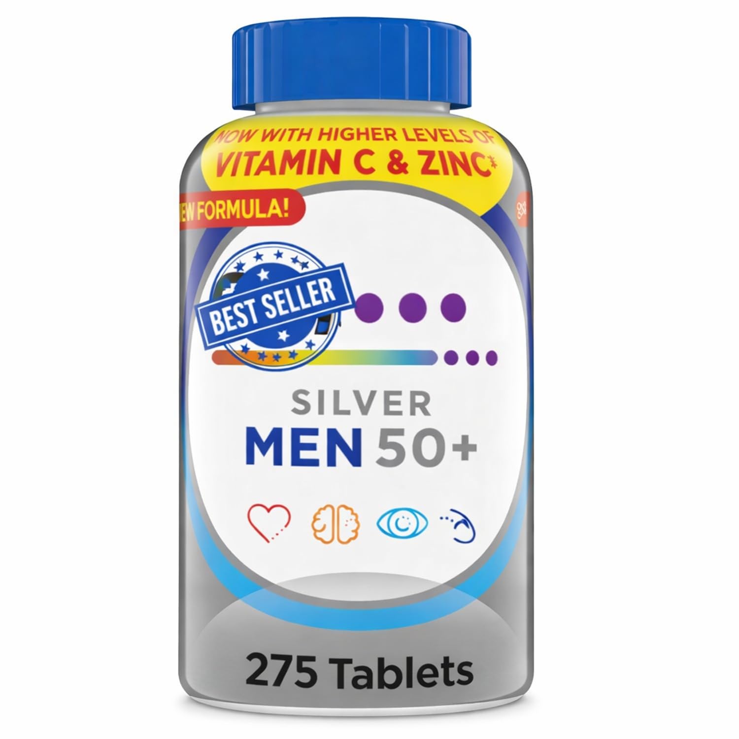 Silver men's multivitamin for seniors