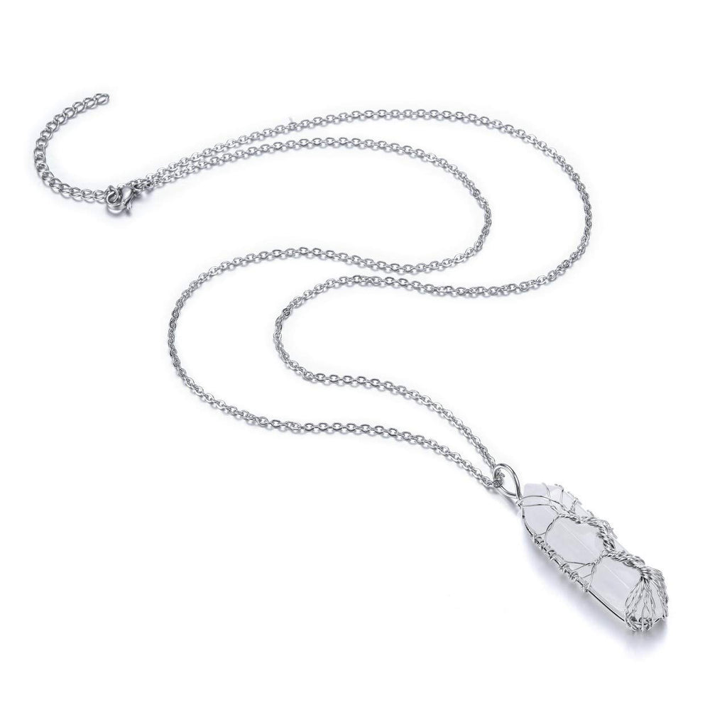 silver wire wrapped crystal jewelry