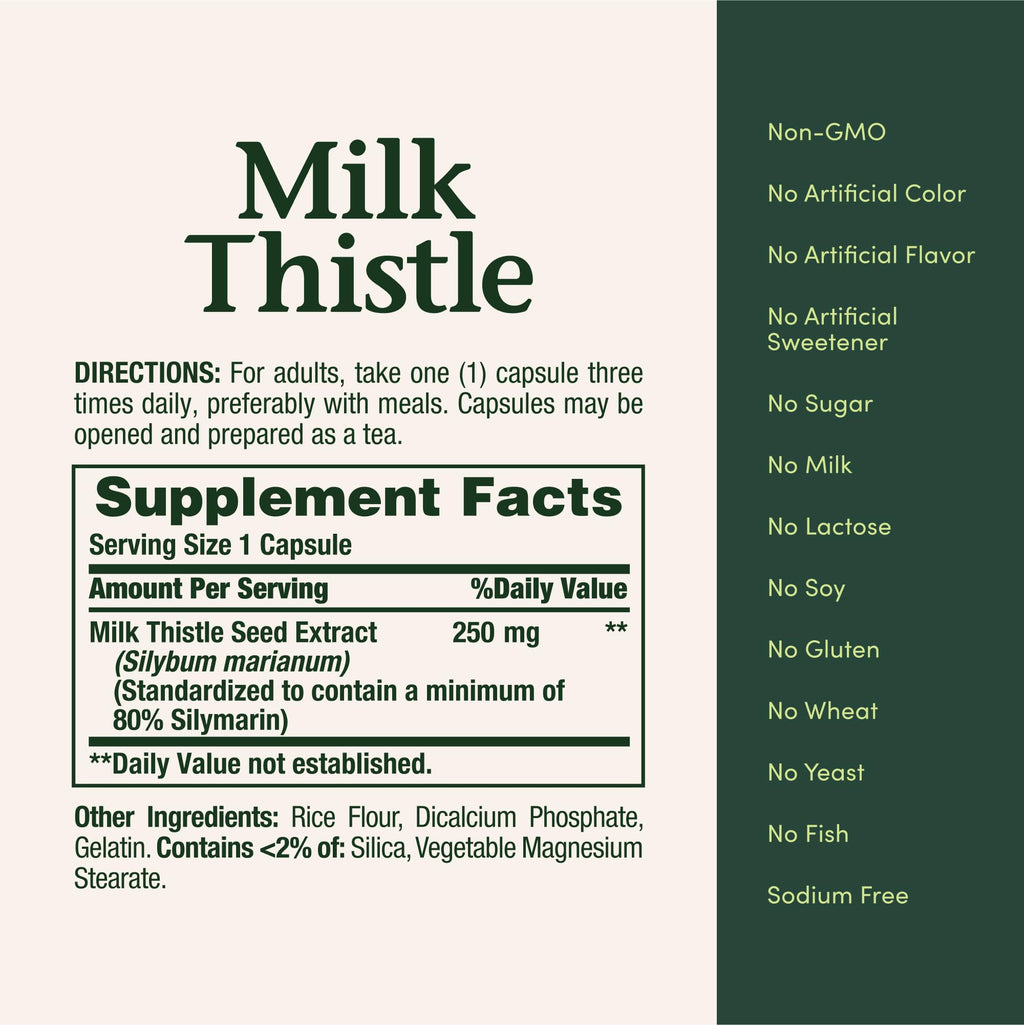 Silymarin milk thistle for liver detox