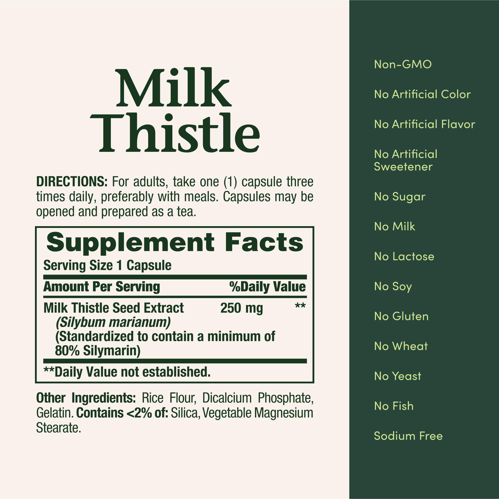 Silymarin milk thistle for liver detox