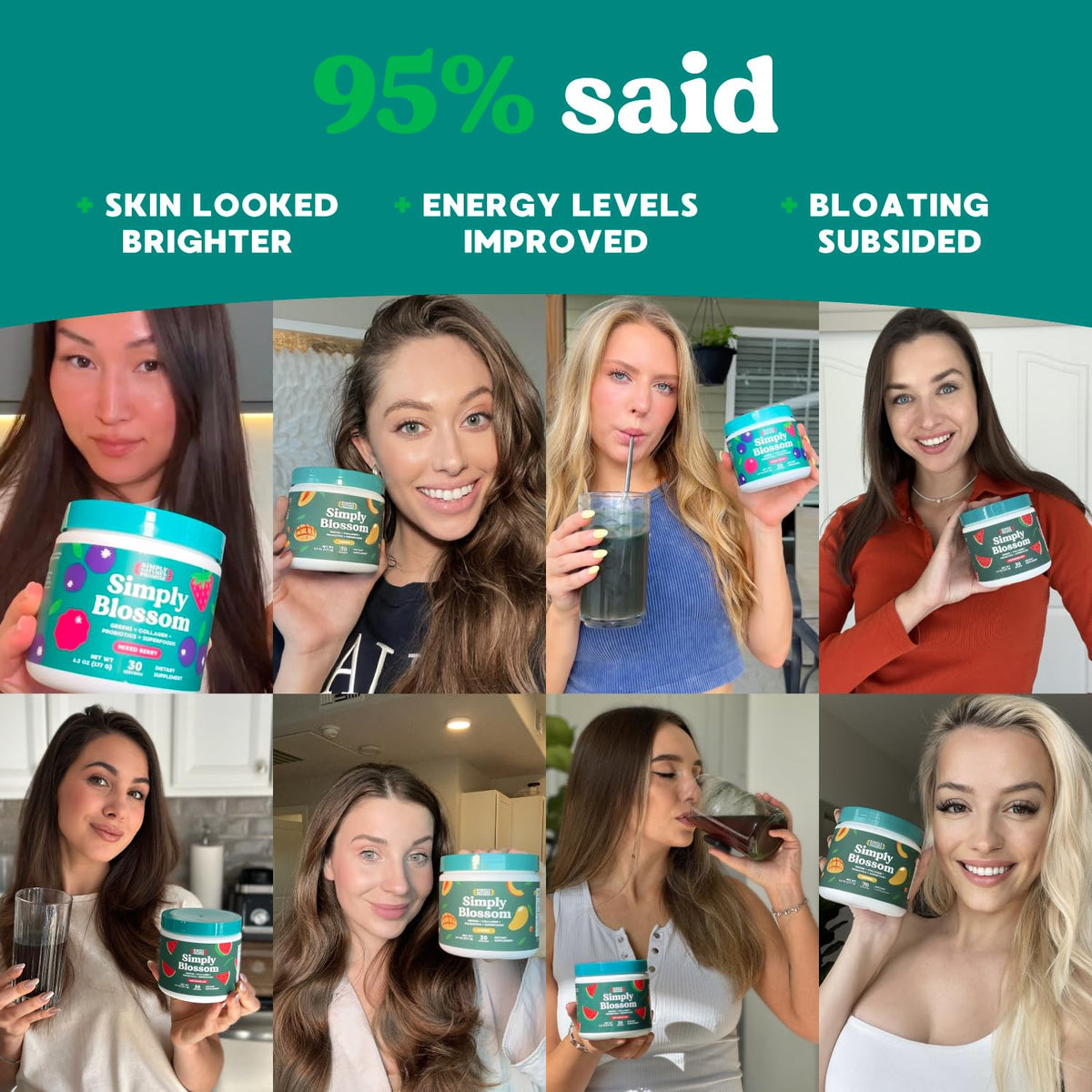 Simply Blossom collagen greens for skin