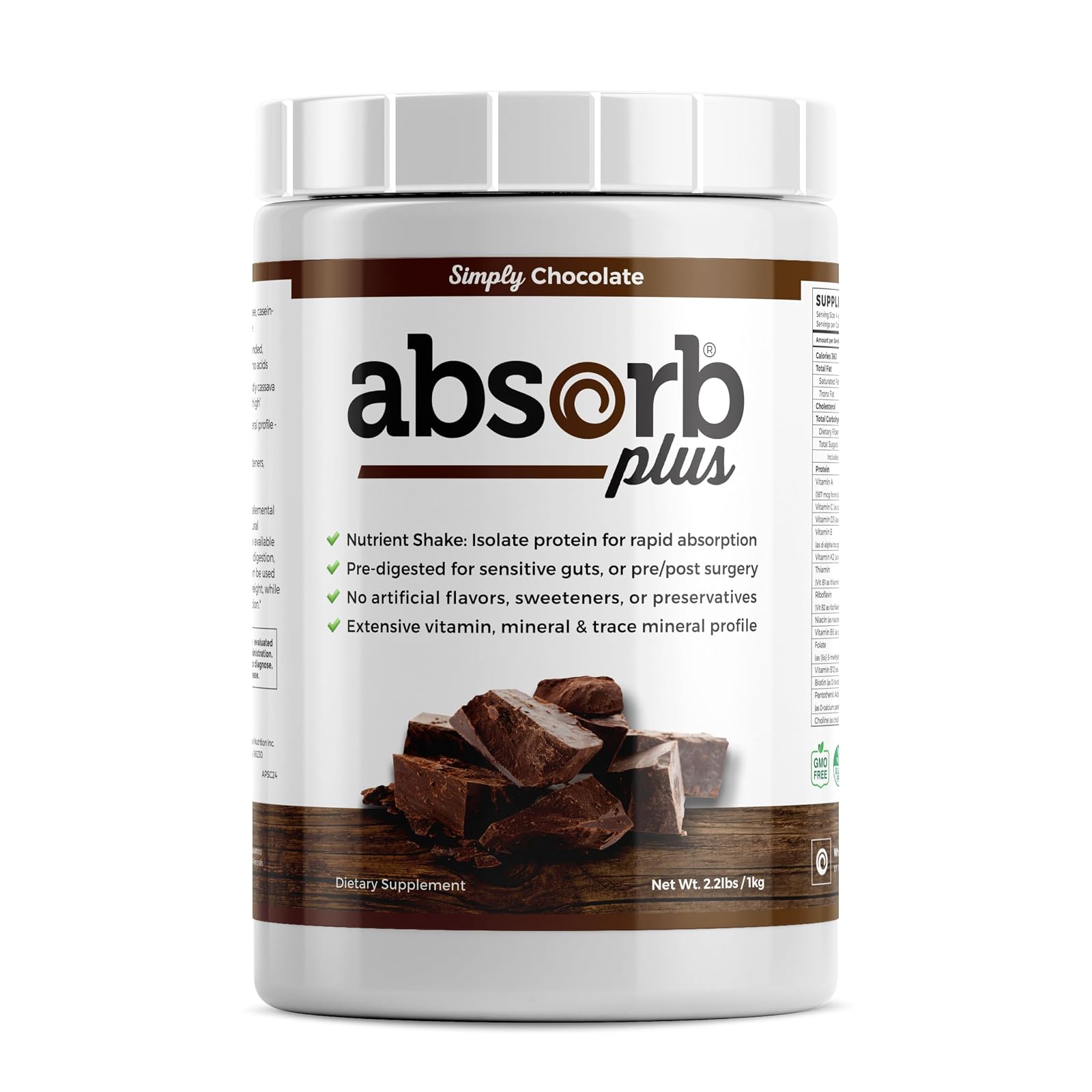 Simply Chocolate whey protein powder