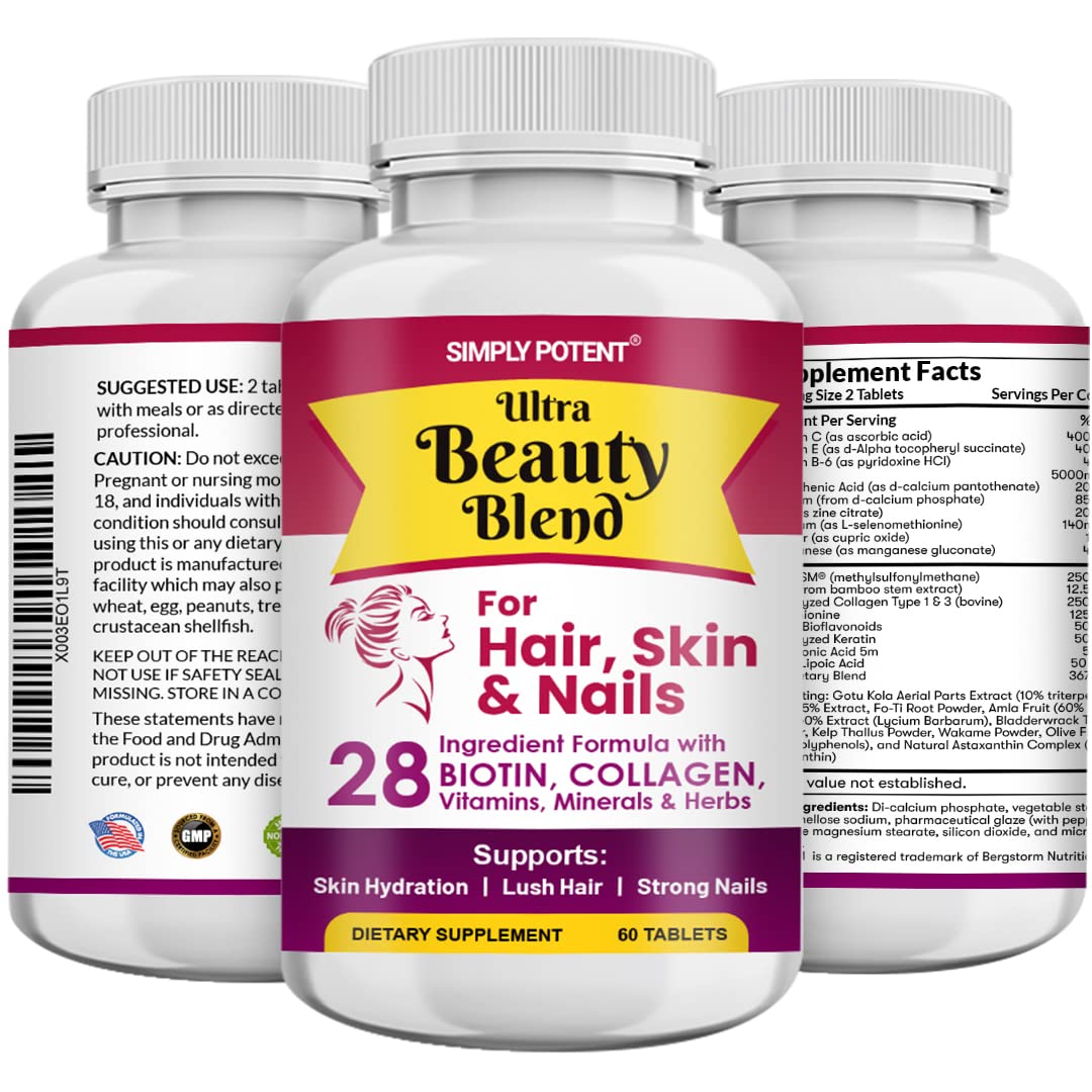 Simply Potent hair vitamins for growth