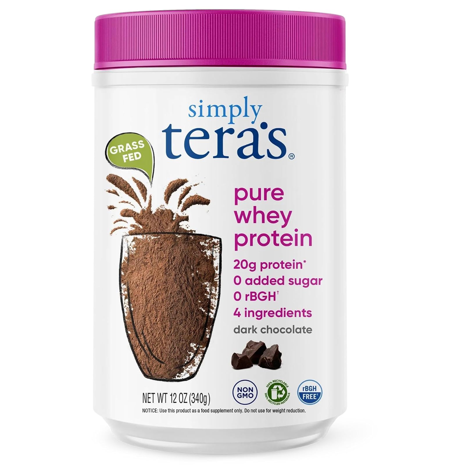 Simply tera's whey protein dark chocolate