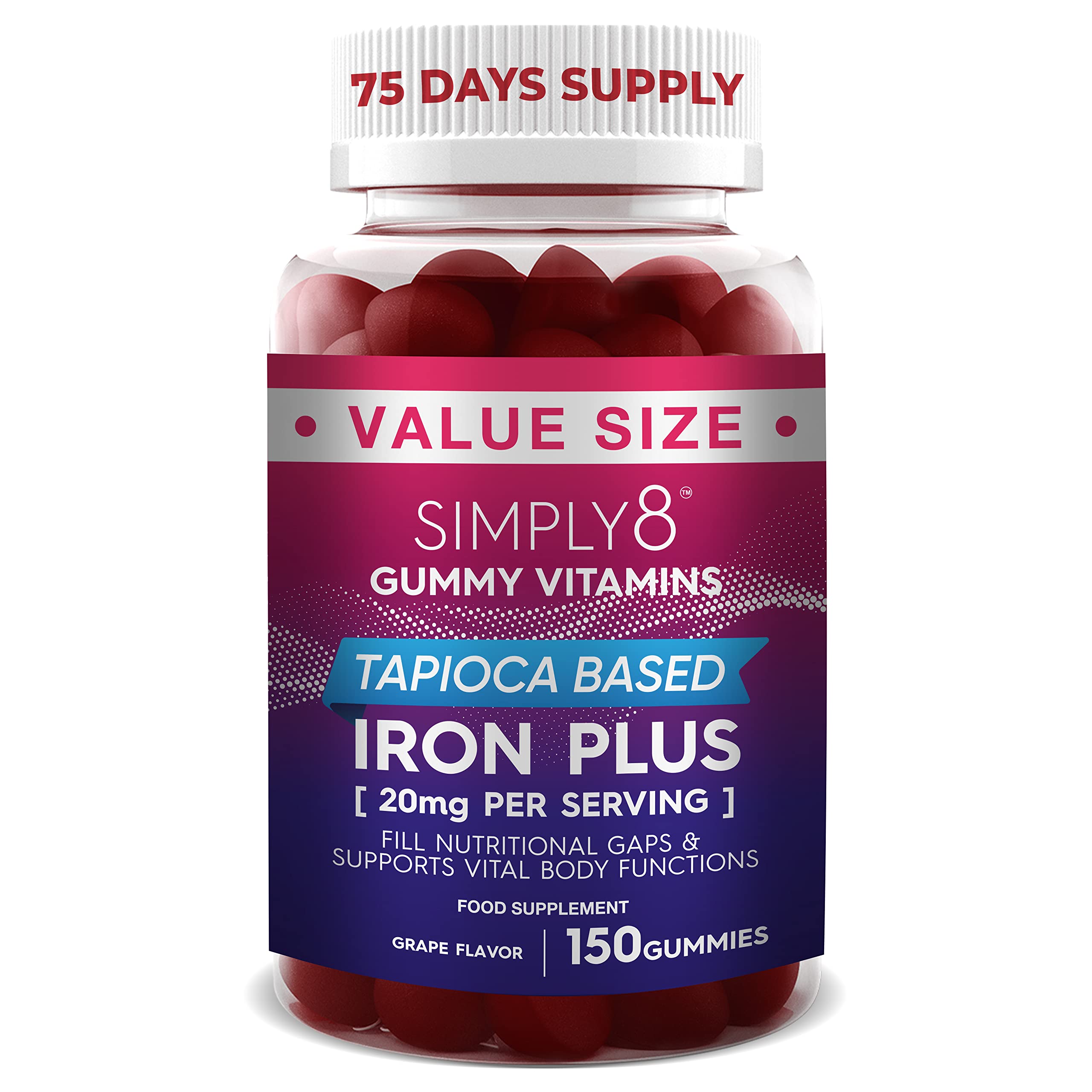Simply8 iron gummies for energy