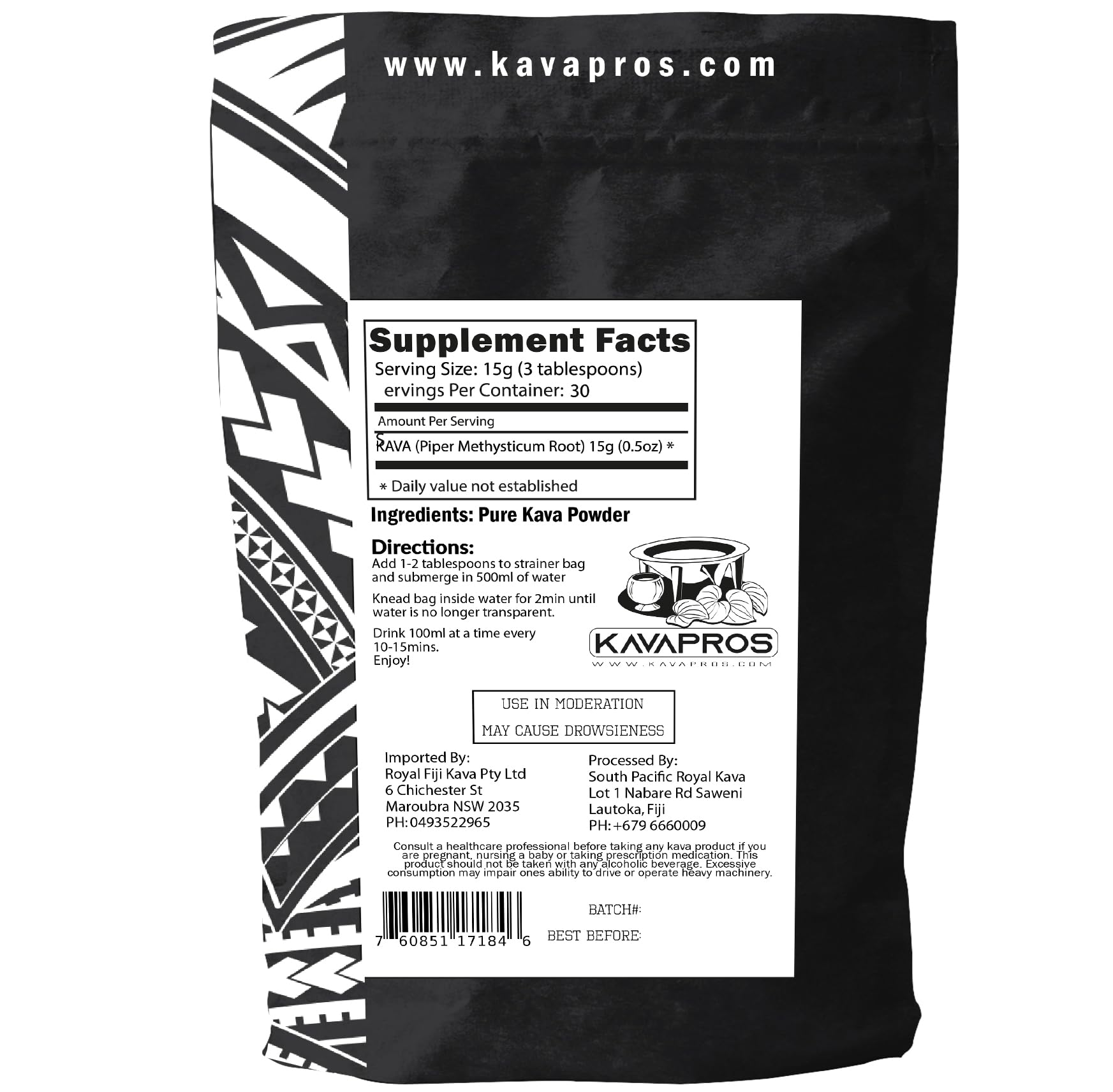 Single cultivar kava kava Canada
